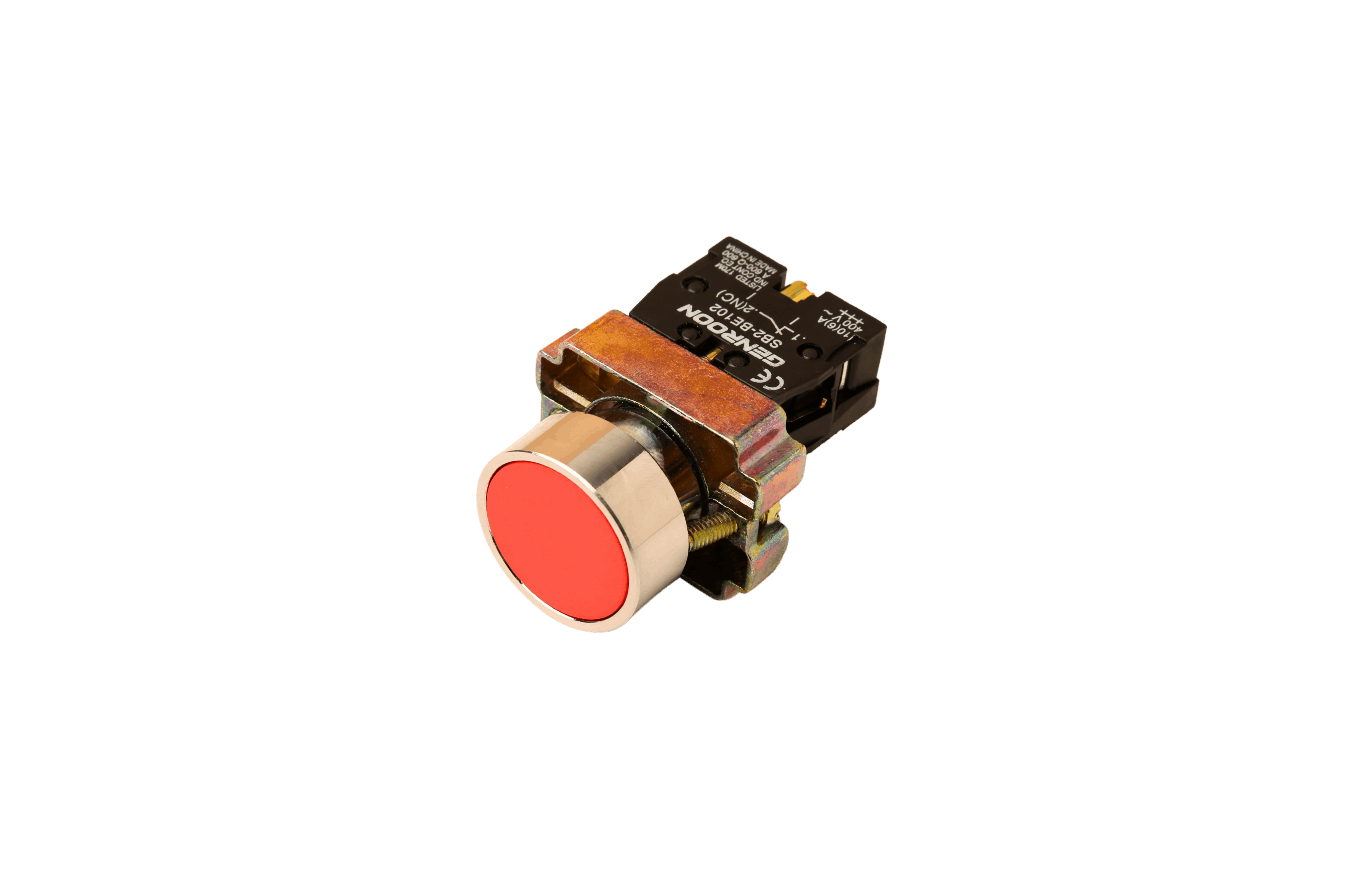 Flush Push Button Switch Red N/C Diameter 22 mm-SB2-BA42