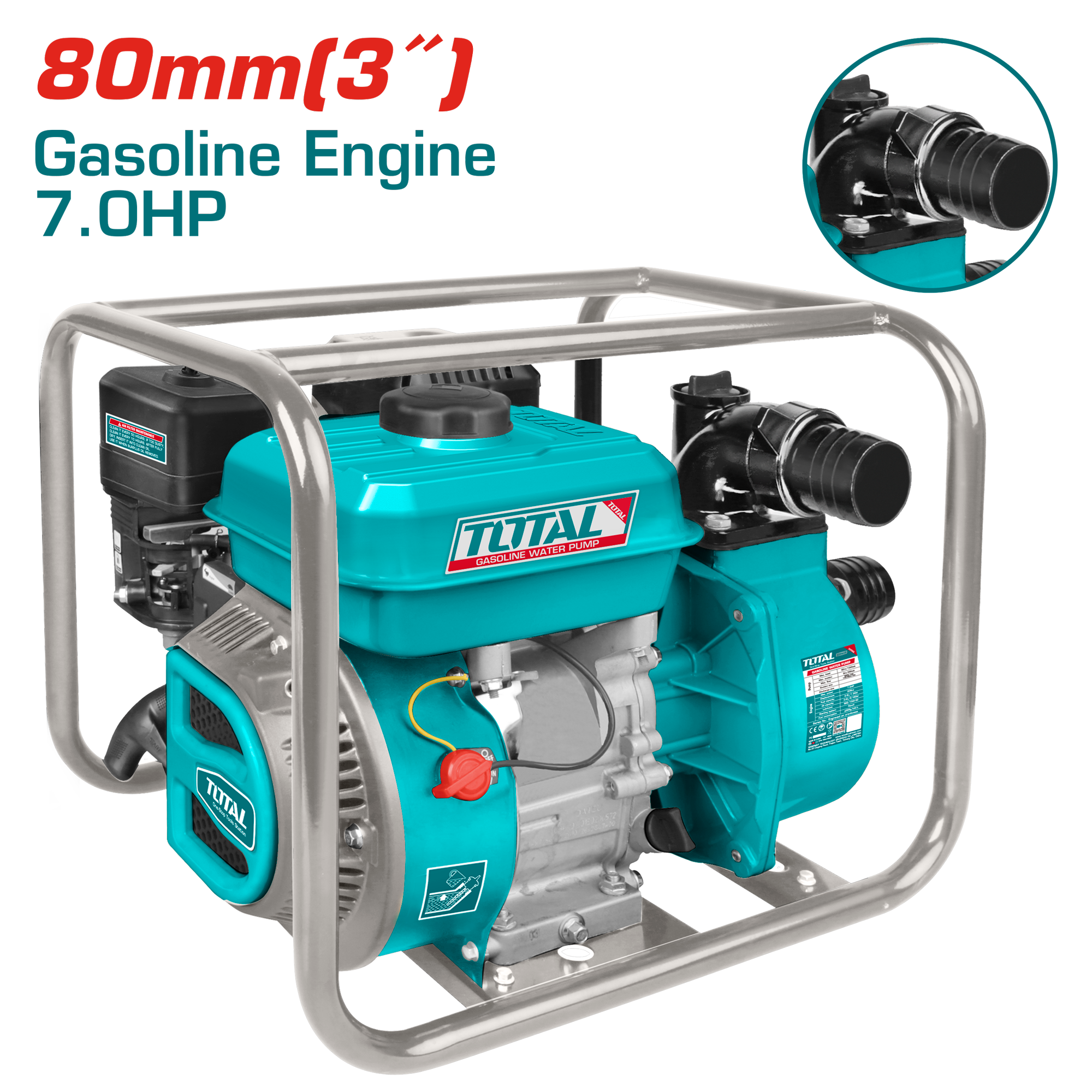Total tools Gasoline water pump 3 Inch 7.0HP - TP3302