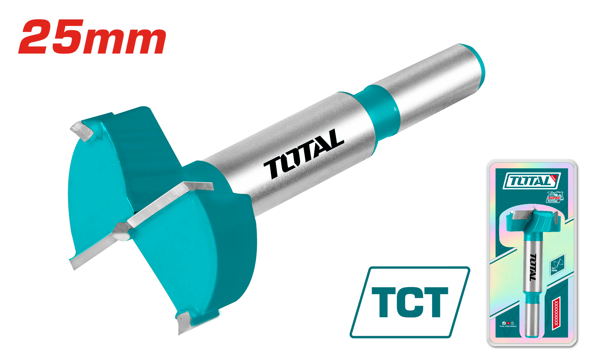 Total tools Forstner drill bits 25 mm - TAC180251