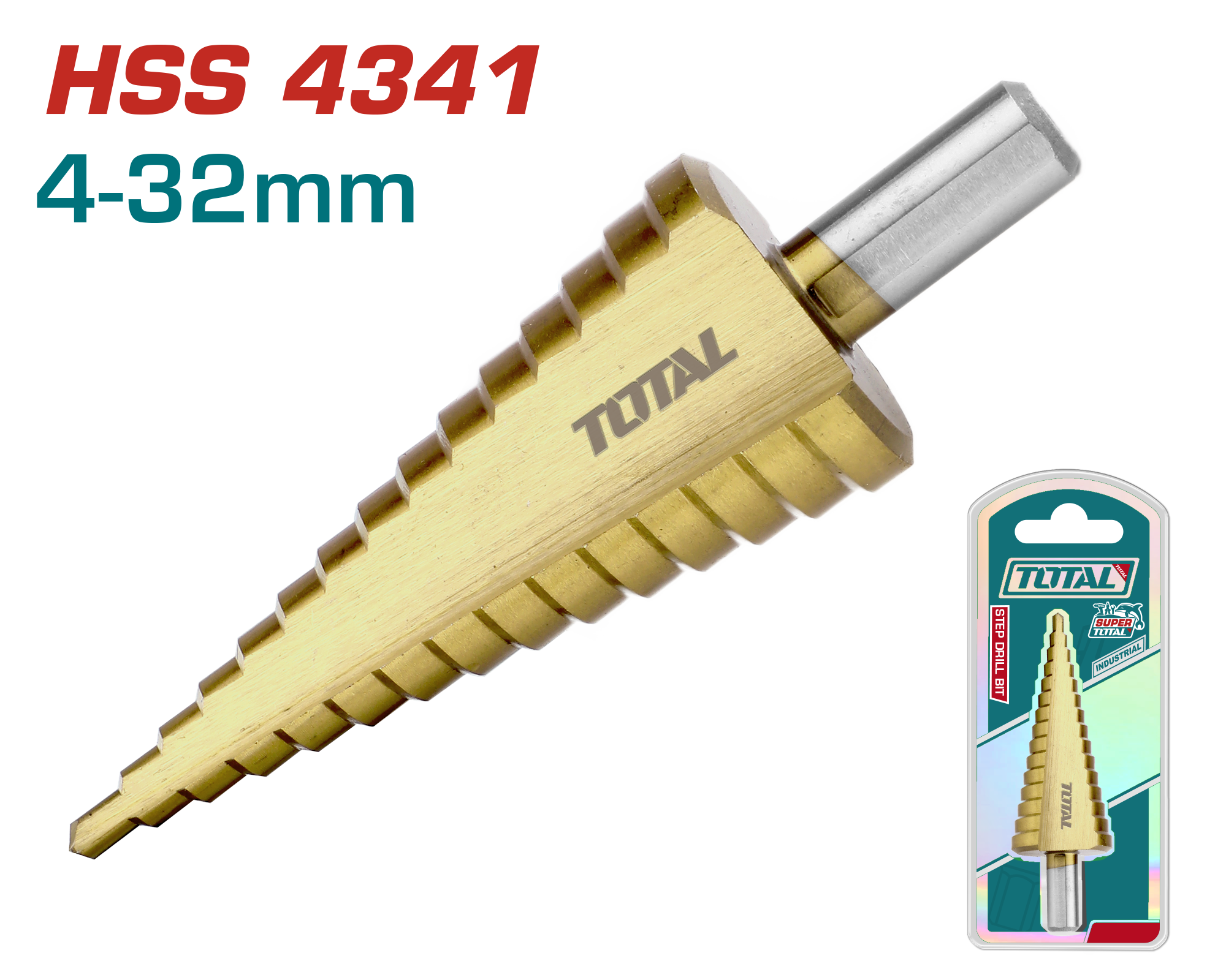 Total Tools Titanium Step Drill Bit 4–32mm – Model TAC43201