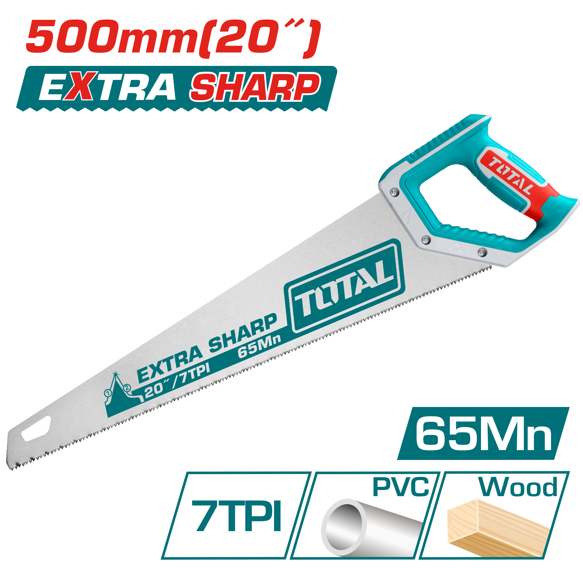 Total tools Hand saw 20 inch 7TPI - THT55206