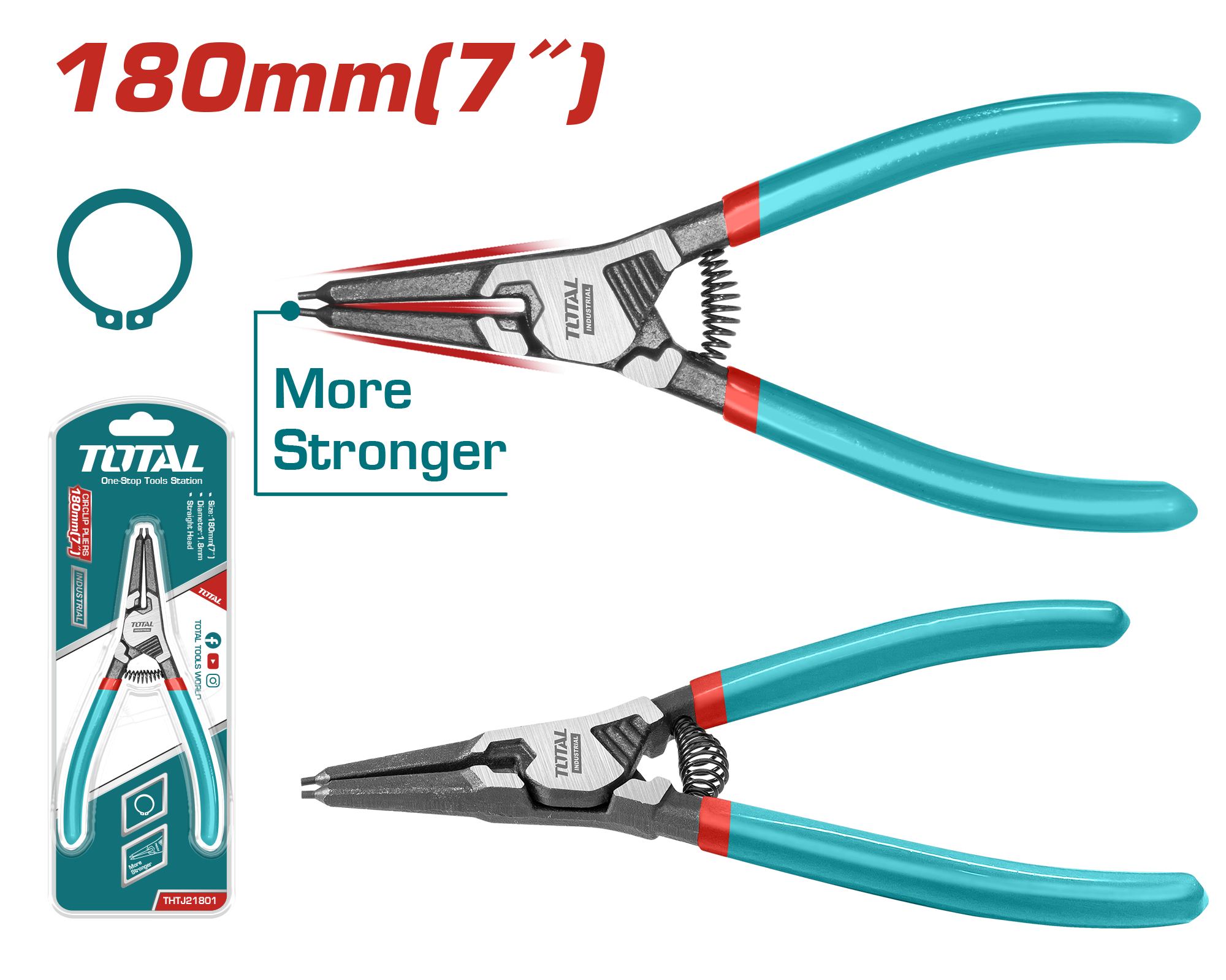 توتال تولز بنسة تيل خارجى بوز عدل 7 بوصة 180 مم - THTJ21801