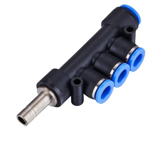 Male adabtor four Way Pneumatic Air tube fittings Tube 8mm Model TPKJ8